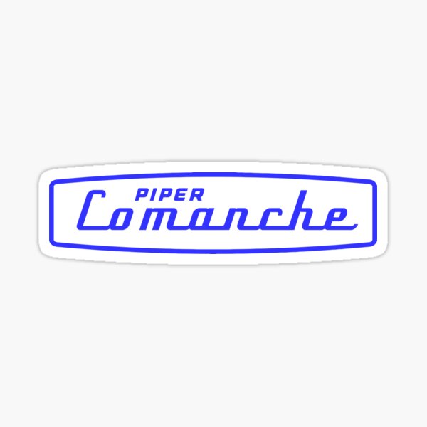 "COMANCHE PIPER BLUE" Sticker for Sale by ZacKlawitter14 | Redbubble