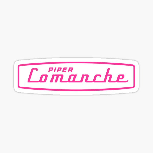 "COMANCHE PIPER PINK" Sticker for Sale by ZacKlawitter14 | Redbubble
