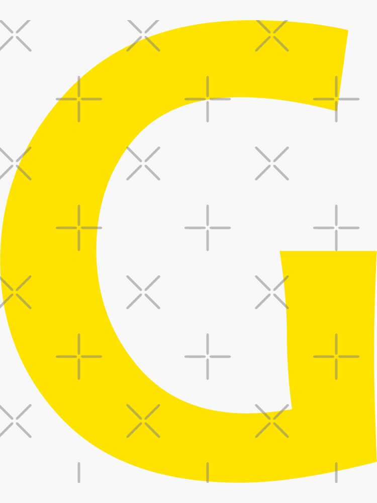"Yellow color Letter G" Sticker for Sale by WECreations | Redbubble