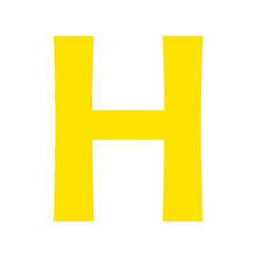 "Yellow color Letter H" Sticker for Sale by WECreations | Redbubble