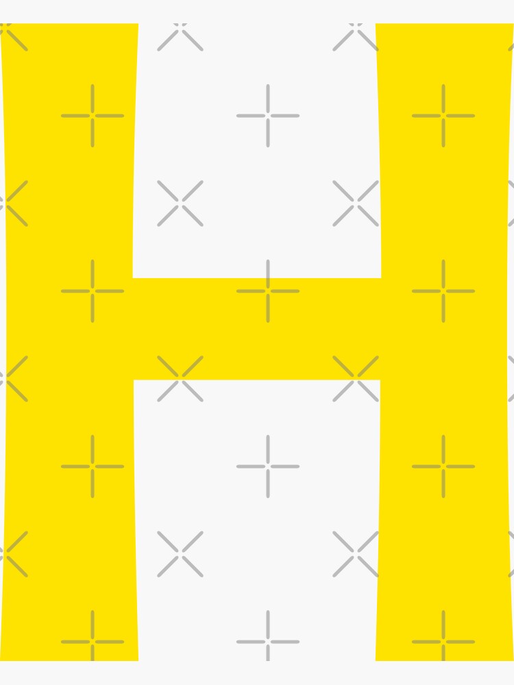 "Yellow color Letter H" Sticker for Sale by WECreations | Redbubble