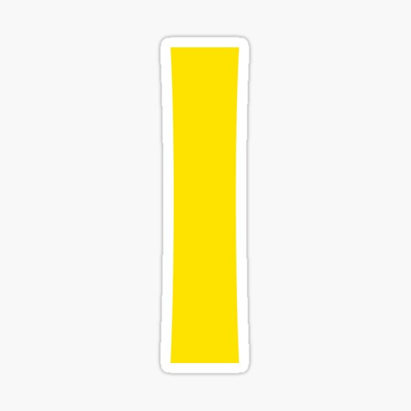 "Yellow color Letter I" Sticker for Sale by WECreations | Redbubble