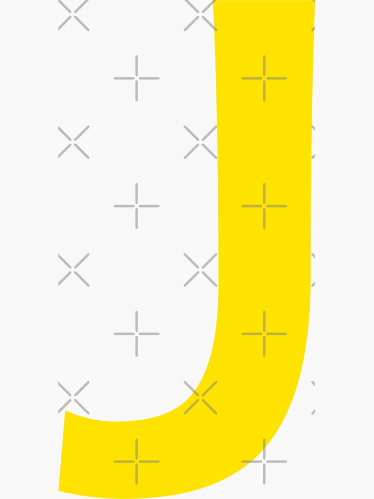 "Yellow color Letter J" Sticker for Sale by WECreations | Redbubble