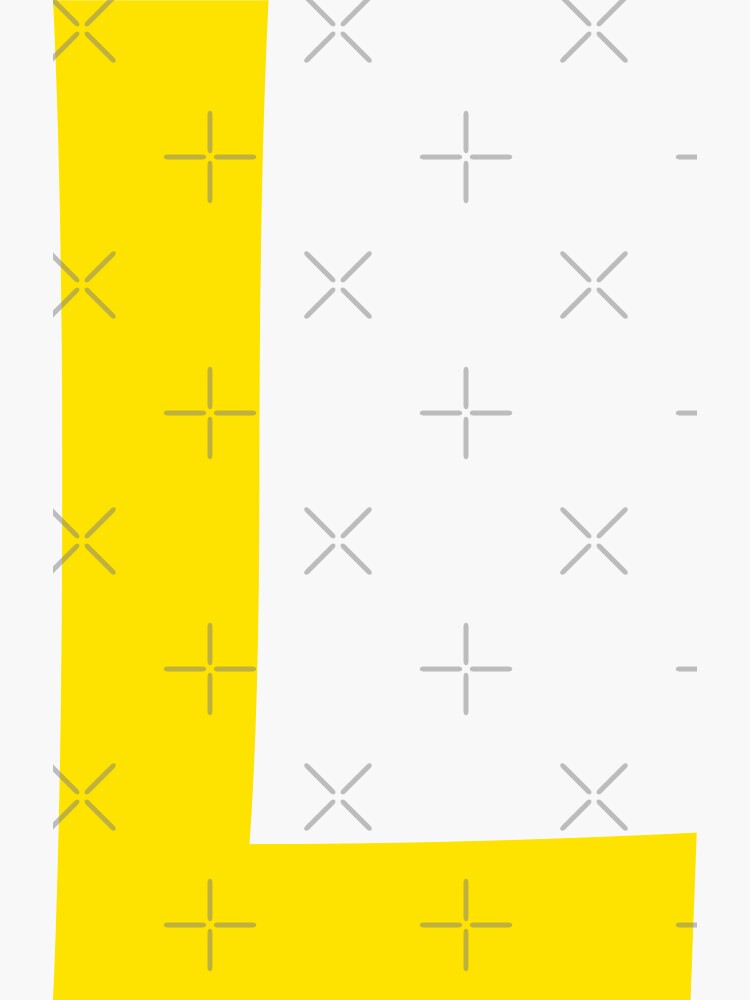 "Yellow color Letter L" Sticker for Sale by WECreations | Redbubble
