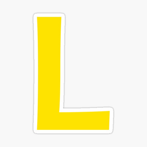 "Yellow color Letter L" Sticker for Sale by WECreations | Redbubble