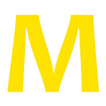 "Yellow color Letter M" Sticker for Sale by WECreations | Redbubble