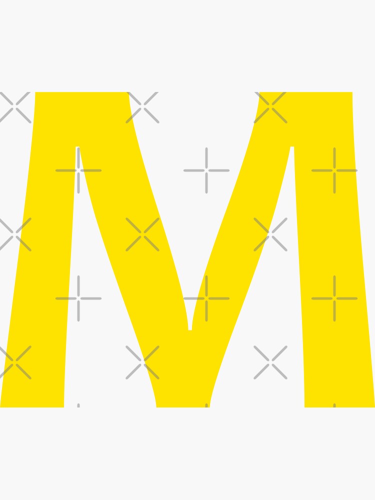"Yellow color Letter M" Sticker for Sale by WECreations | Redbubble