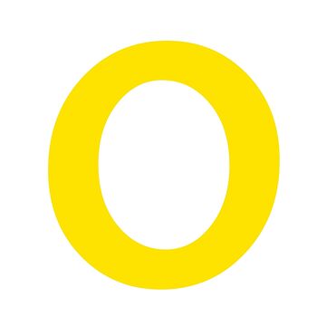 "Yellow color Letter O" Sticker for Sale by WECreations | Redbubble