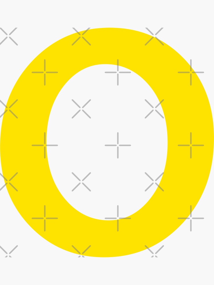 "Yellow color Letter O" Sticker for Sale by WECreations | Redbubble
