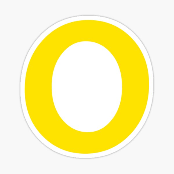 "Yellow color Letter O" Sticker for Sale by WECreations | Redbubble