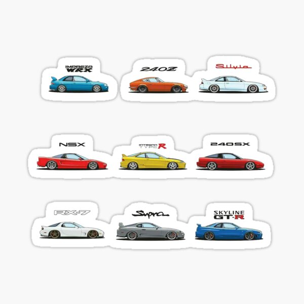 "Golden Era Of Jdm" Sticker for Sale by blessart | Redbubble