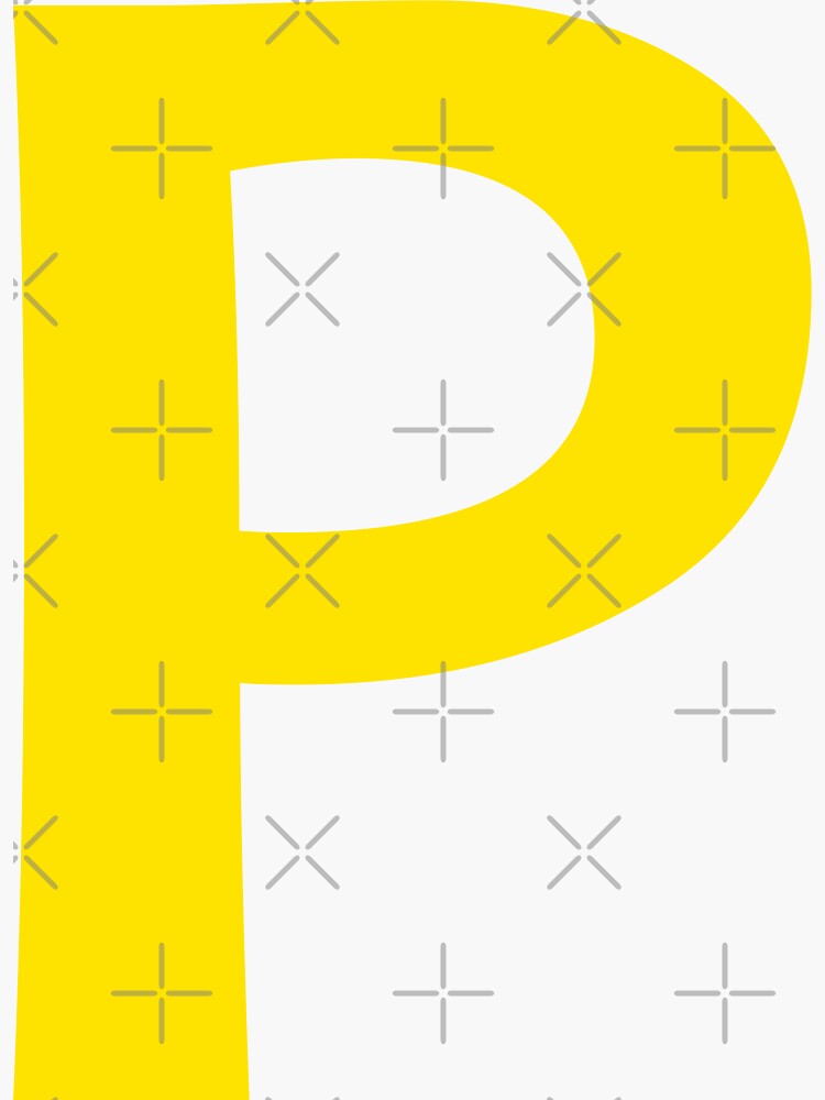"Yellow color Letter P" Sticker for Sale by WECreations | Redbubble