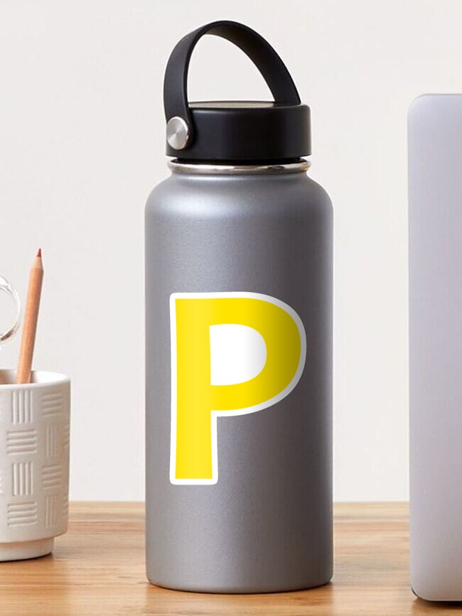 "Yellow color Letter P" Sticker for Sale by WECreations | Redbubble