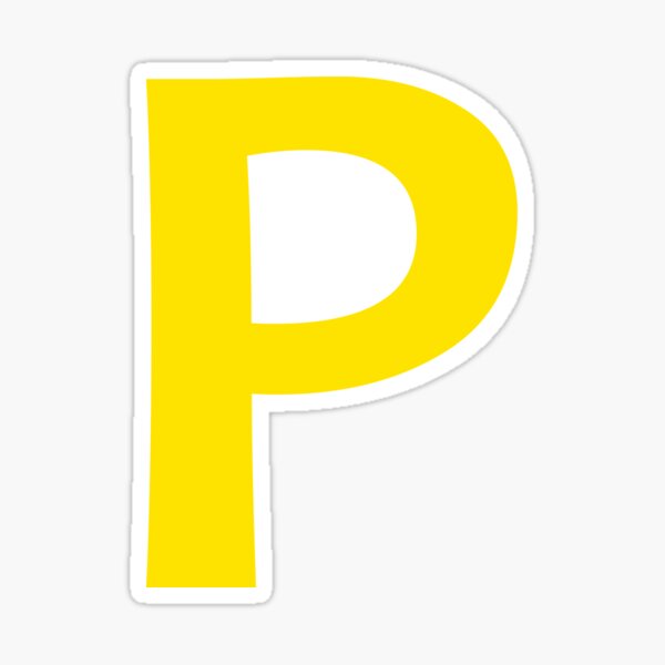 "Yellow color Letter P" Sticker for Sale by WECreations | Redbubble