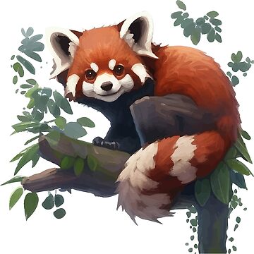 "Red Panda Anime Cute" Art Print by TripleZ | Redbubble
