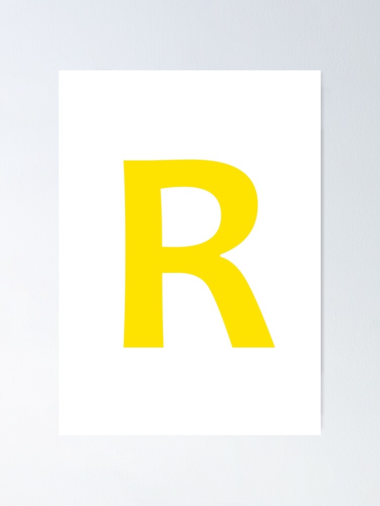 "Yellow color Letter R" Poster for Sale by WECreations | Redbubble