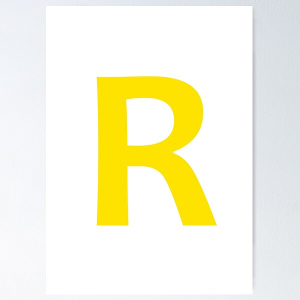 "Yellow color Letter R" Poster for Sale by WECreations | Redbubble