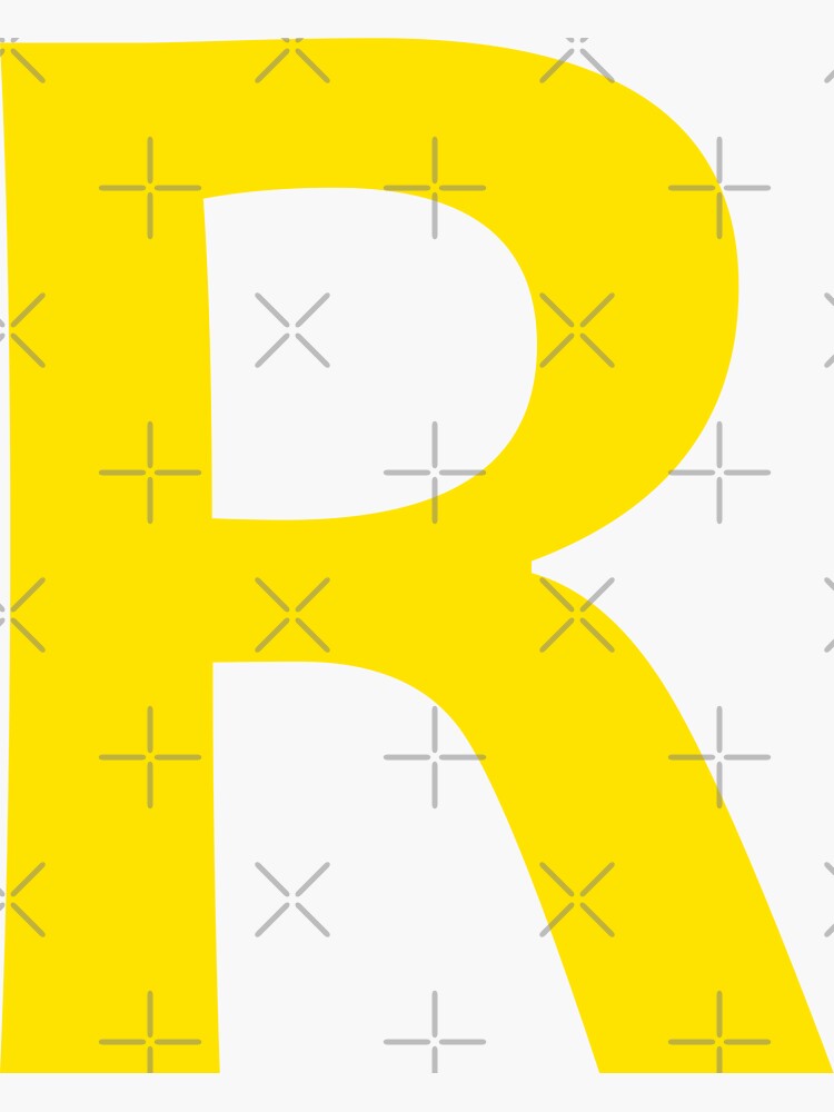 "Yellow color Letter R" Sticker for Sale by WECreations | Redbubble