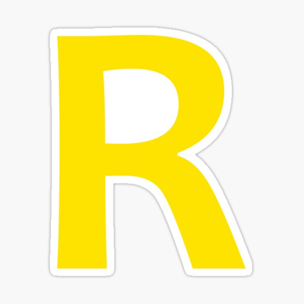 "Yellow color Letter R" Sticker for Sale by WECreations | Redbubble