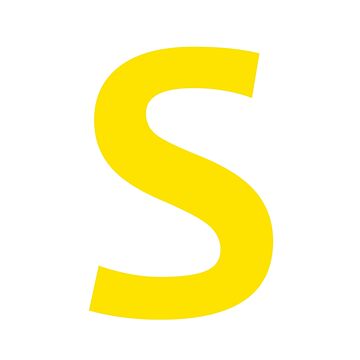 "Yellow color Letter S" Sticker for Sale by WECreations | Redbubble