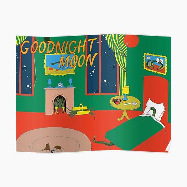 "Goodnight Snake (goodnight moon)" Poster for Sale by dibranzan | Redbubble