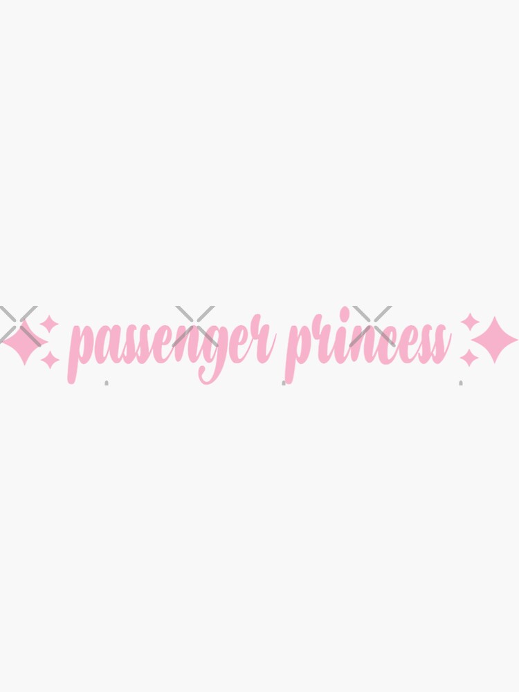 "Passenger Princess Car Mirror Decal, Car Mirror Sticker, Rear View ...