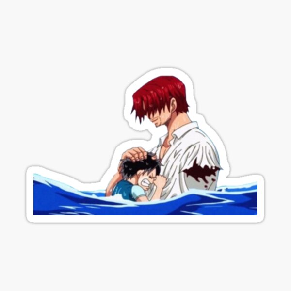 "Shanks and Luffy" Sticker for Sale by Peponji | Redbubble
