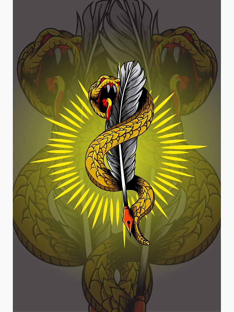 "Angry snake with yellow background-funny" Sticker for Sale by ...