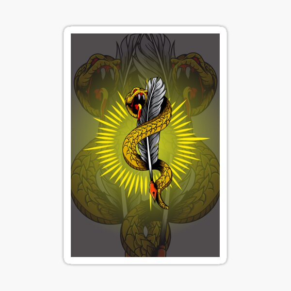 "Angry snake with yellow background-funny" Sticker for Sale by ...