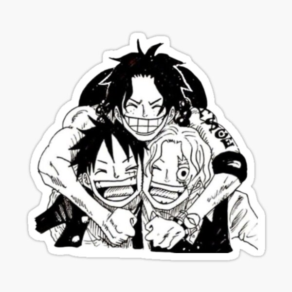 "Luffy Ace Sabo" Sticker for Sale by Peponji | Redbubble