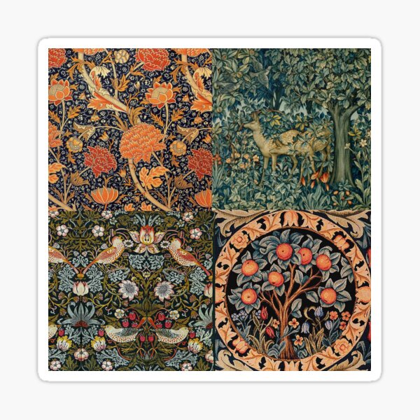 "William Morris " Sticker for Sale by Allanluxury | Redbubble