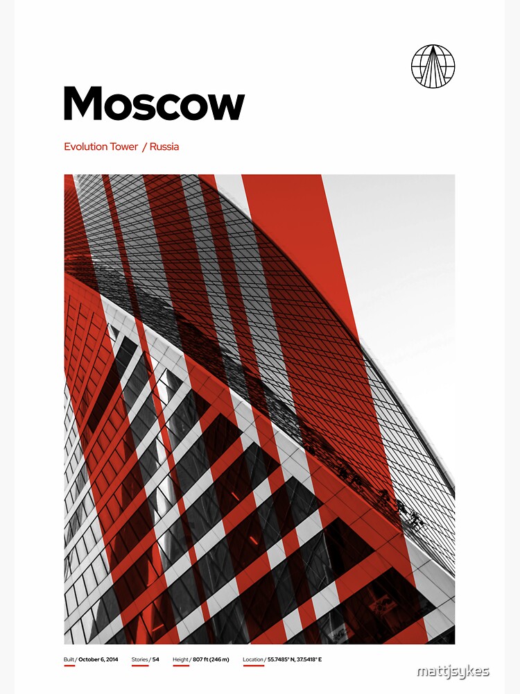 "Moscow Evolution Tower Architecture" Sticker for Sale by mattjsykes ...