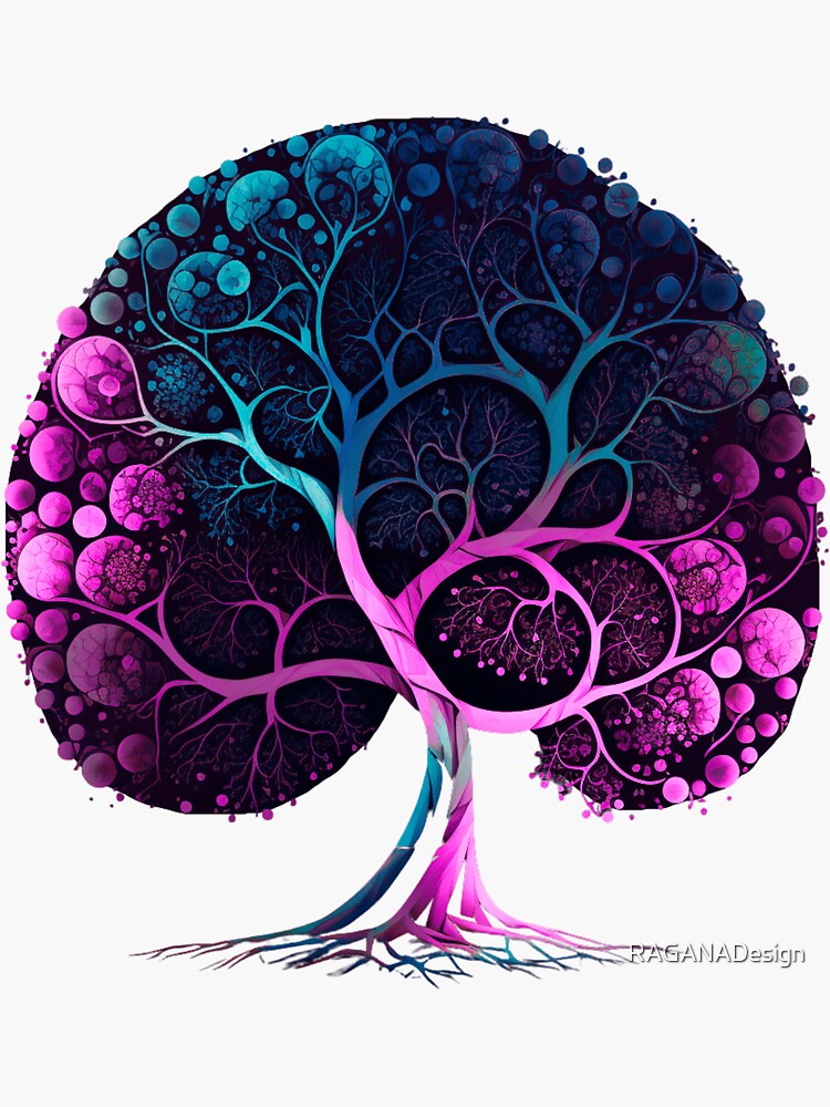 "Fibonacci Style Pink Fuchsia Purple" Sticker for Sale by RAGANADesign ...