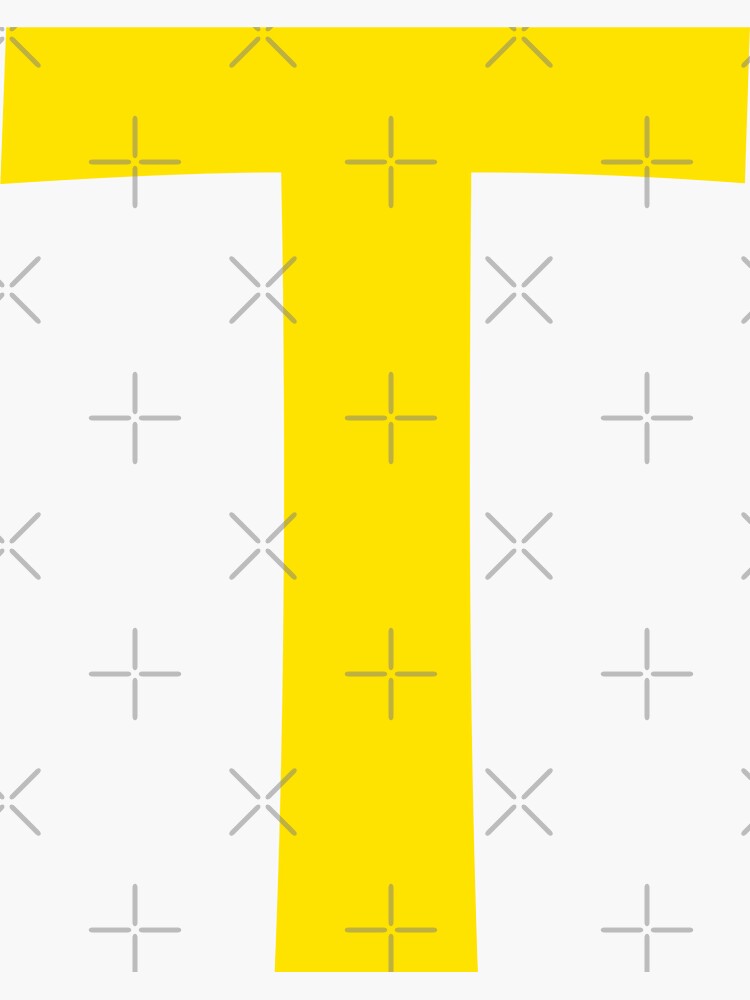 "Yellow color Letter T" Sticker for Sale by WECreations | Redbubble
