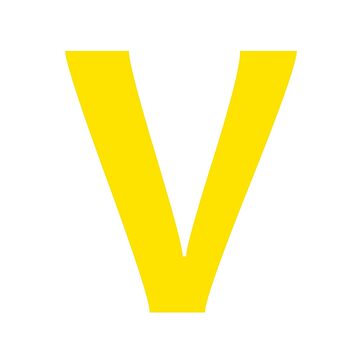 "Yellow color Letter V" Sticker for Sale by WECreations | Redbubble