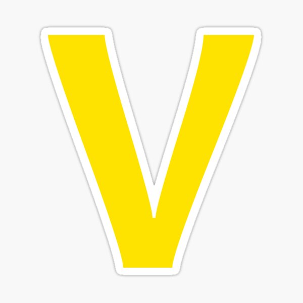 "Yellow color Letter V" Sticker for Sale by WECreations | Redbubble