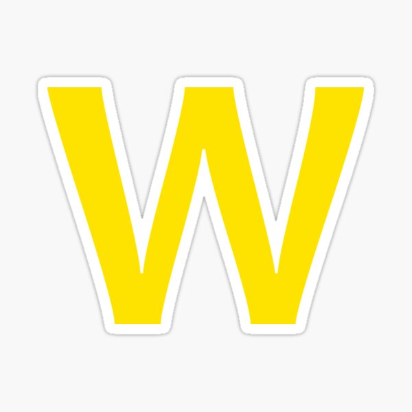 "Yellow color Letter W" Sticker for Sale by WECreations | Redbubble