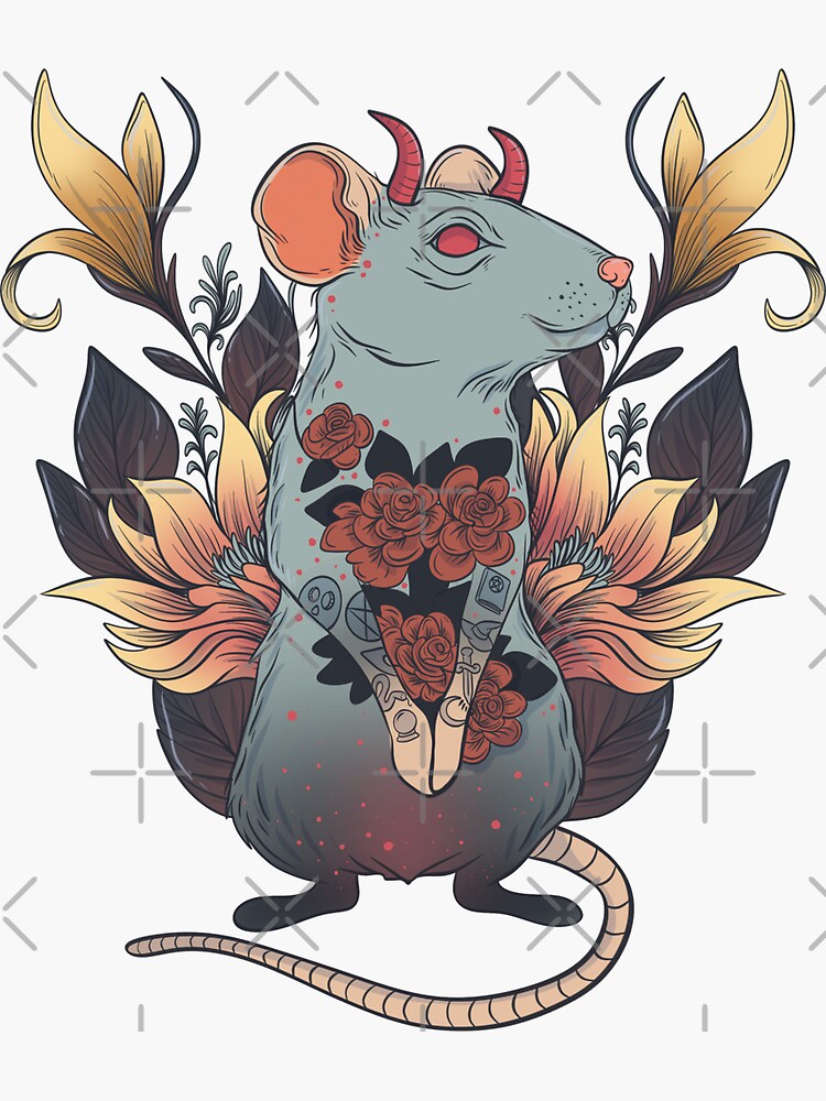 "Demon rat" Sticker for Sale by jess1586 | Redbubble