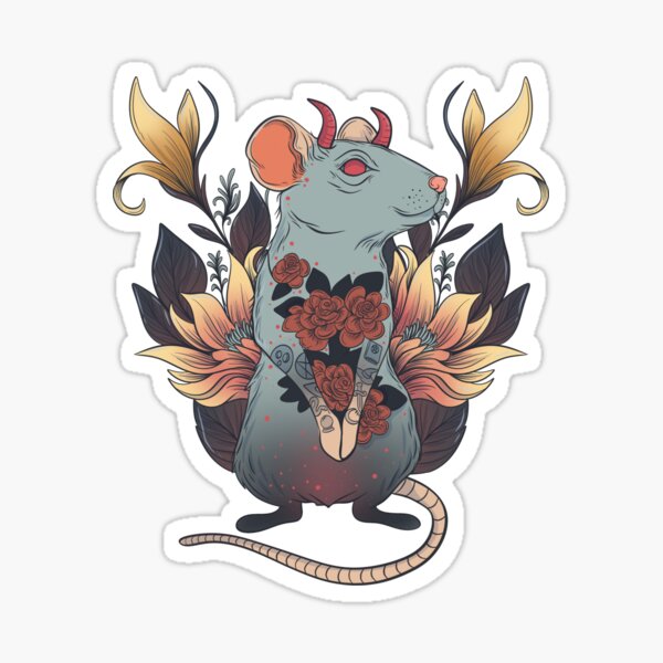 "Demon rat" Sticker for Sale by jess1586 | Redbubble