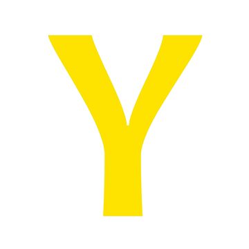 "Yellow color Letter Y" Sticker for Sale by WECreations | Redbubble