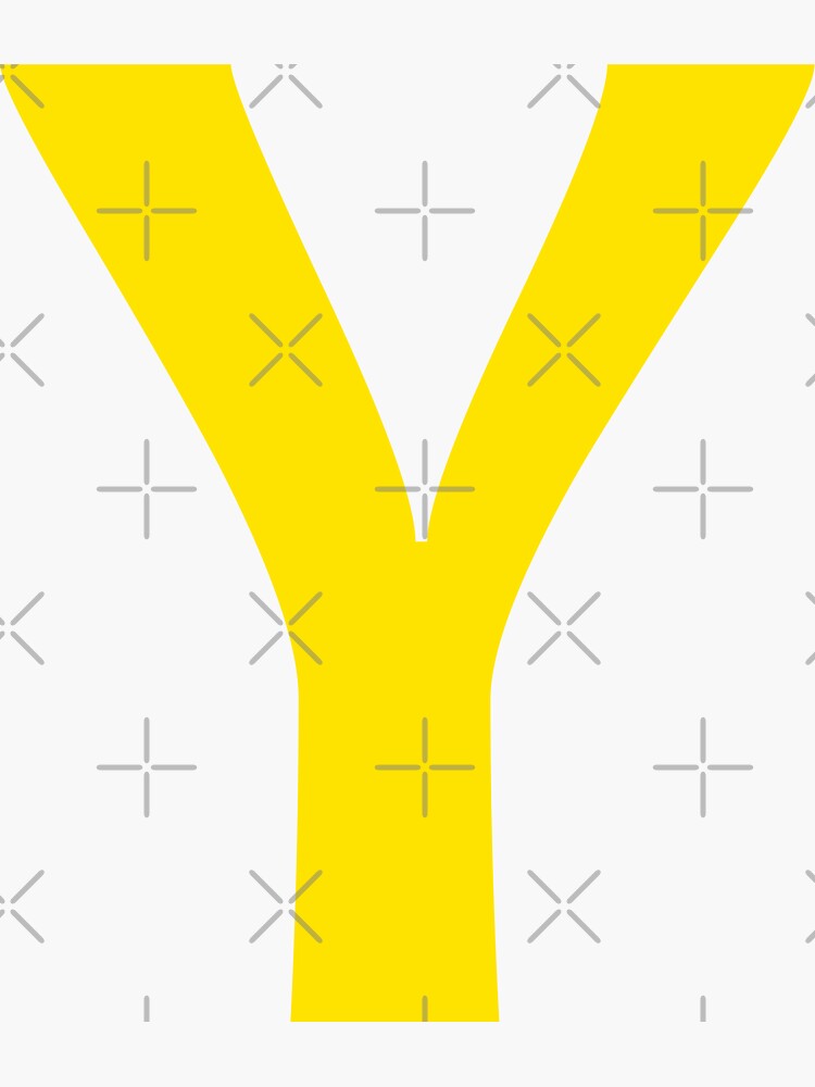 "Yellow color Letter Y" Sticker for Sale by WECreations | Redbubble