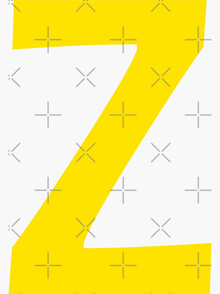 "Yellow color Letter Z" Sticker for Sale by WECreations | Redbubble
