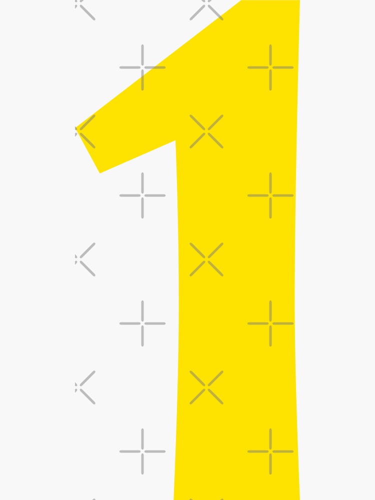 "Yellow color Number 1 | Yellow color Number One" Sticker for Sale by ...