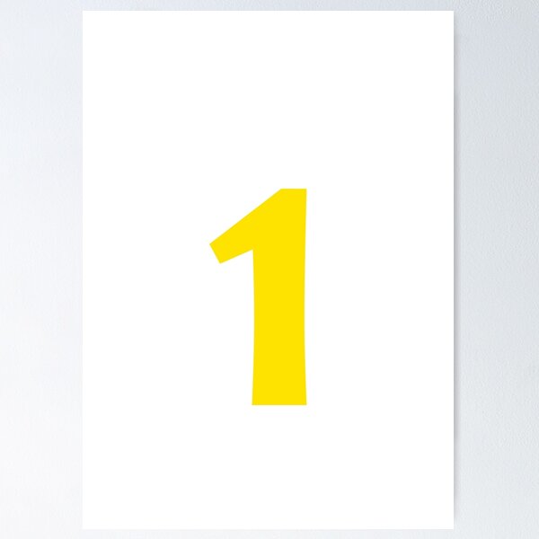 "Yellow color Number 1 | Yellow color Number One" Poster for Sale by ...