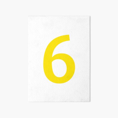 "Yellow color Number 6 | Yellow color Number Six" Art Board Print for ...