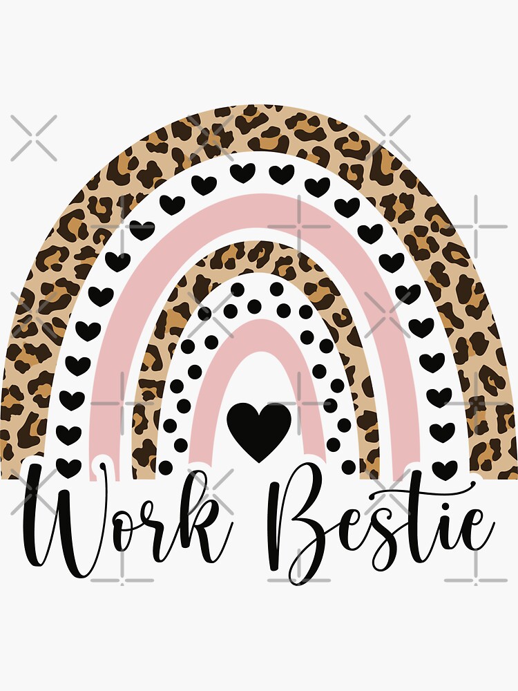 Pegatina «Work Bestie Rainbow, Regalo para el trabajo Amigo Colega ...