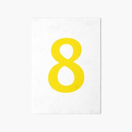 "Yellow color Number 8 | Yellow color Number Eight" Art Board Print for ...