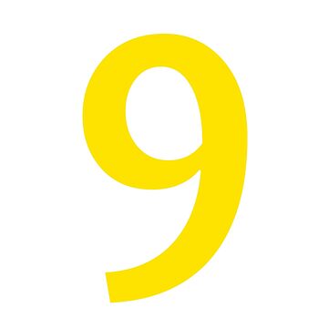 "Yellow color Number 9 | Yellow color Number Nine" Sticker for Sale by ...