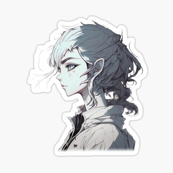 "Smiling Beauty: Side-Profile Portrait of a Cute Anime Girl with ...