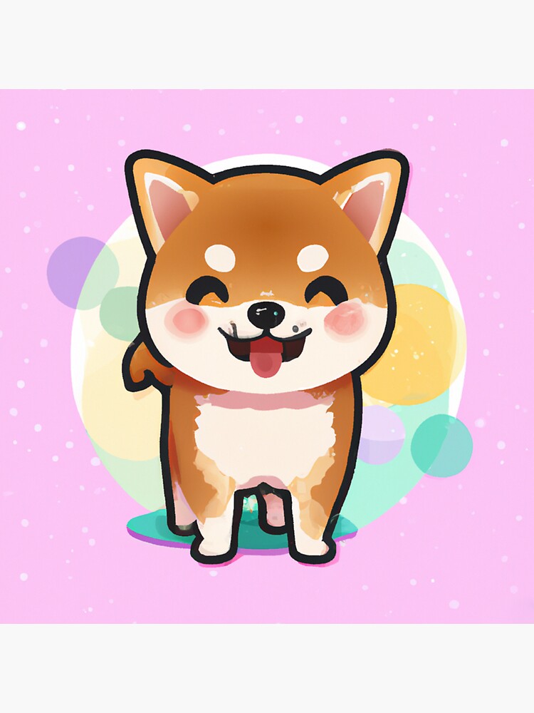"Shiba Inu Chibi 9" Sticker for Sale by aol7 | Redbubble